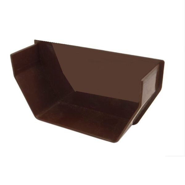 Brown Squareline Guttering - Internal Stopend - Tradeline Pvc Limited
