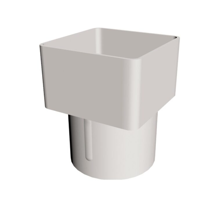 White Round Downpipe - Square To Round Pipe Adaptor - Tradeline Upvc ...